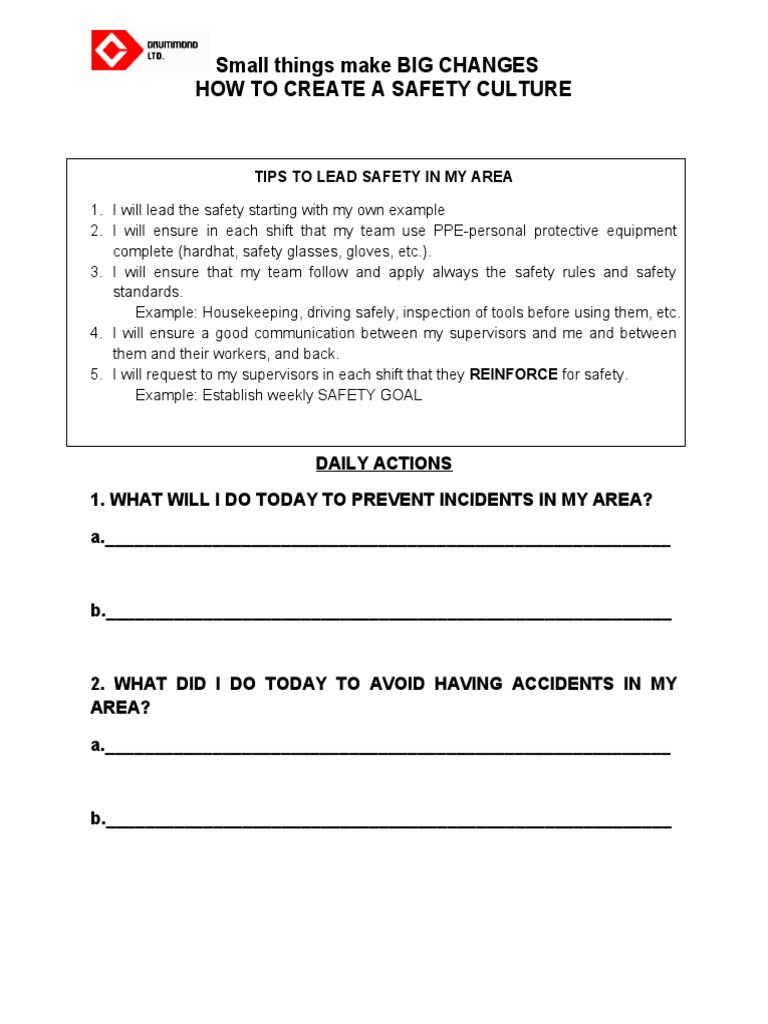 Tips To Lead Safety in My Area | PDF