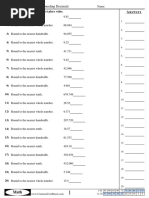 Rounding Practice Sheet - Answer Key | PDF