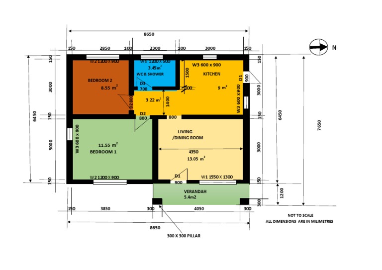 Proposed Floor Plan Flat B 2 | PDF | City Of Brisbane | Buildings And ...