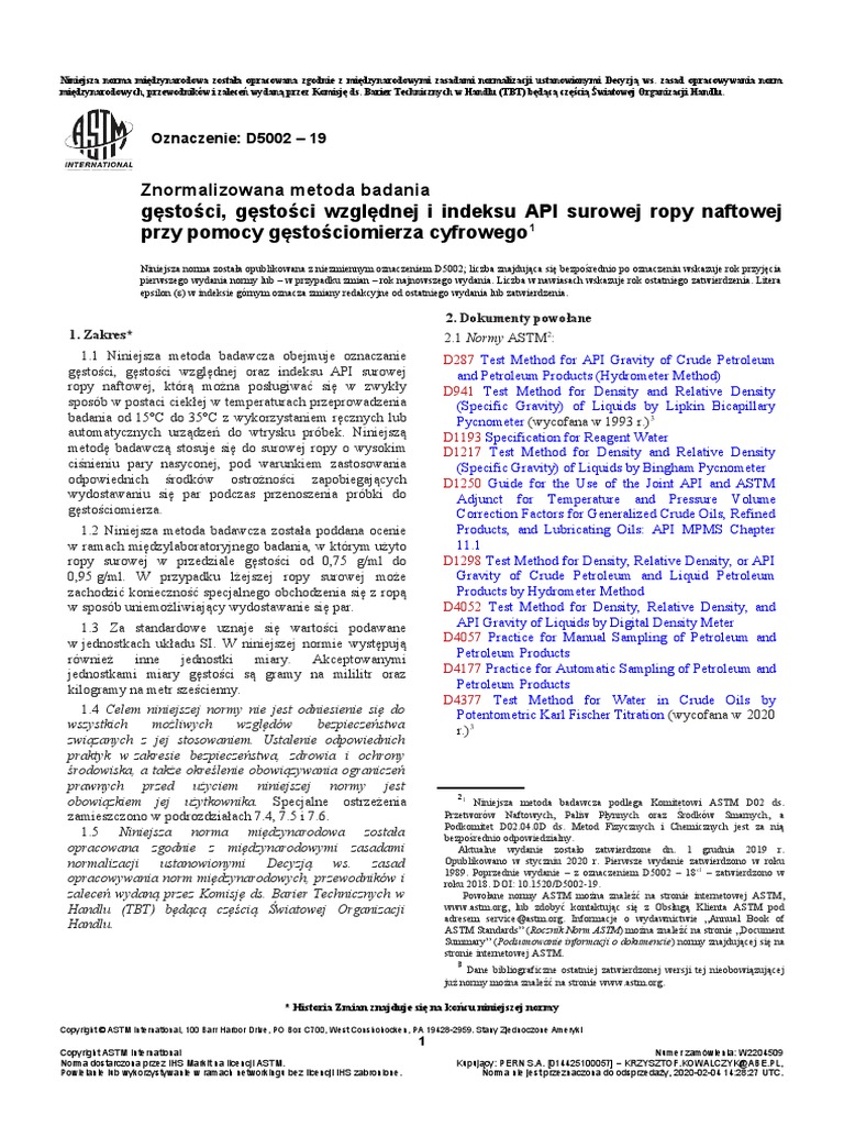Astm D5002-19 PL | PDF
