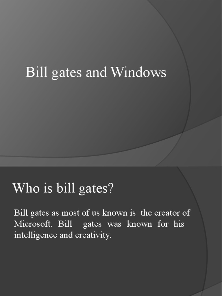 Bill Gates and Windows | PDF