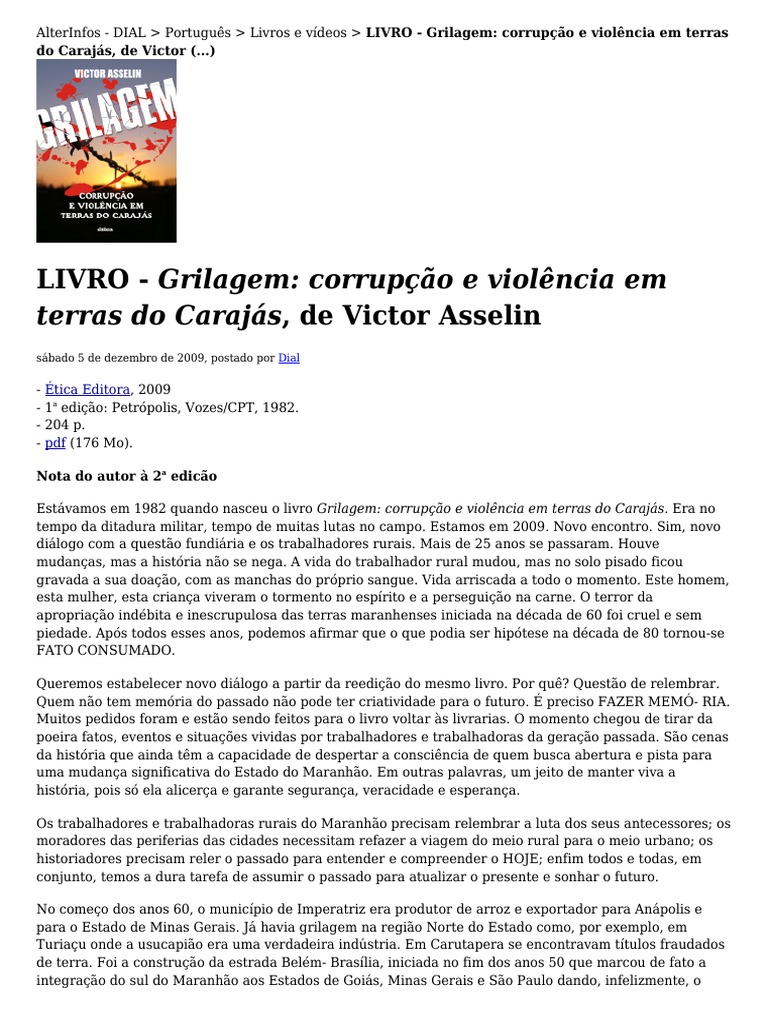Grilagem e Violência no Maranhão | PDF | Estado | Tempo