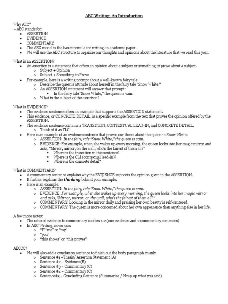 AEC Writing: An Introduction: and Asks, "Mirror, Mirror, On The Wall ...