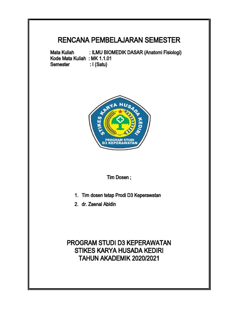 RPS ILMU BIOMEDIK DASAR (Anatomi Fisiologi) 2020 | PDF | Ilmu Sosial