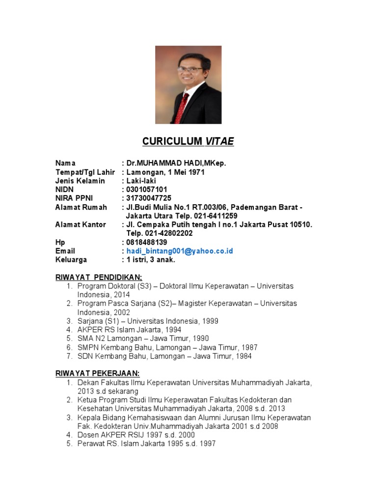 Curiculum Vitae Lengkap-1 | PDF
