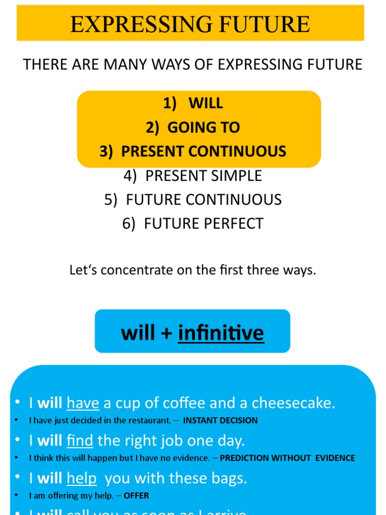 There Are Many Ways of Expressing Future | PDF | Language Mechanics ...