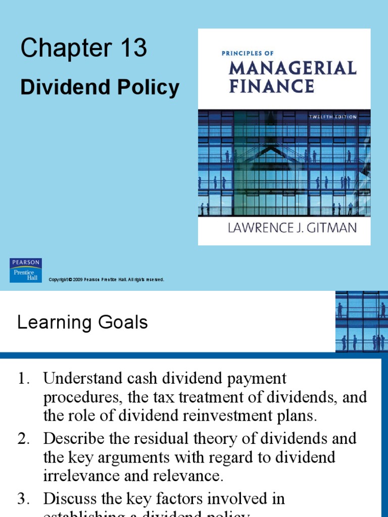 Dividend Policy | PDF | Dividend | Share Repurchase