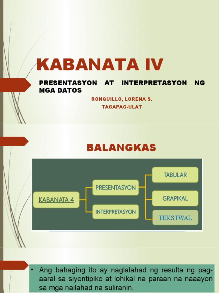 Kabanata 4 Pananaliksik Kabanata 4 | PDF