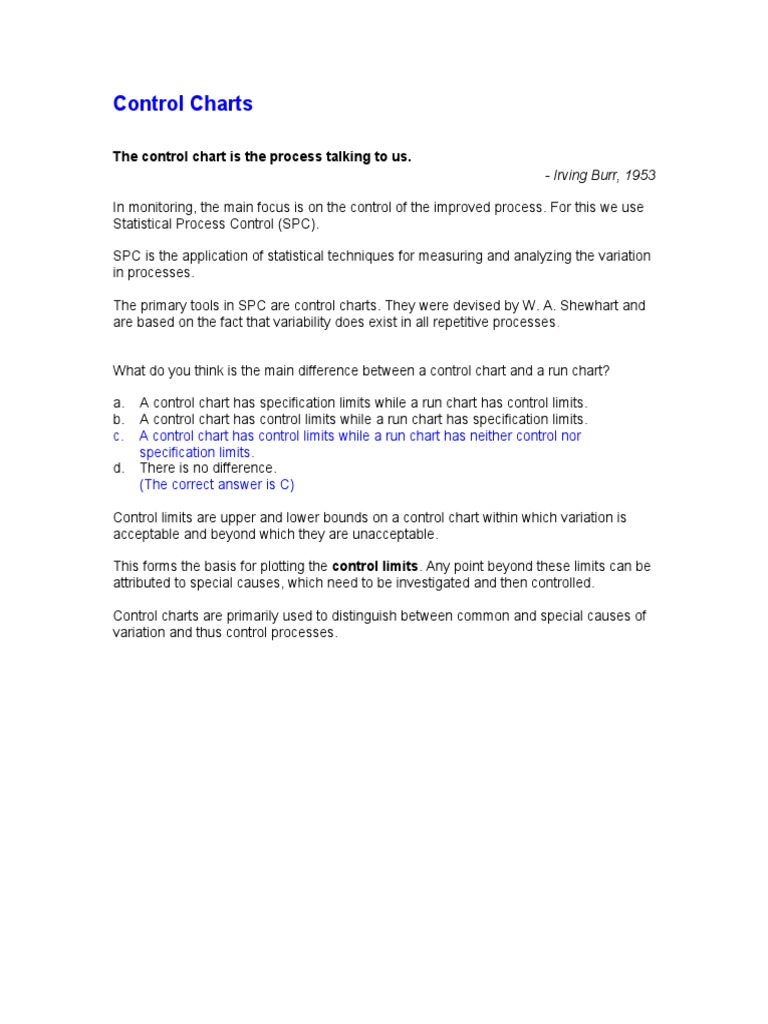 Control Charts Template | PDF | Standard Deviation | Statistics