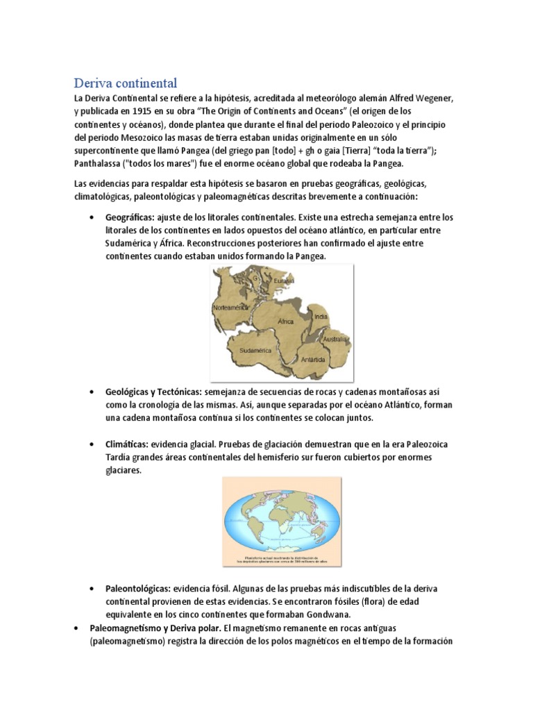 Teoria de La Deriva Continental | PDF | Continente | Ciencia planetaria