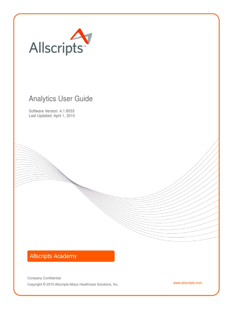 Allscripts Analytics - User - Guide PDF | PDF | Electronic Health ...