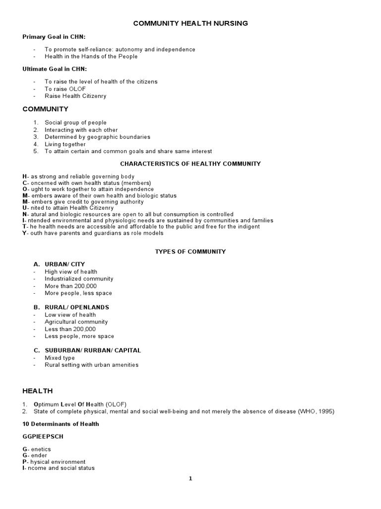 Overall CHN Handout 1 | PDF | Vaccines | Health System