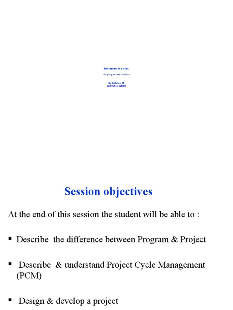 2 Management of Specialized Projects, Programes | PDF | Evaluation ...
