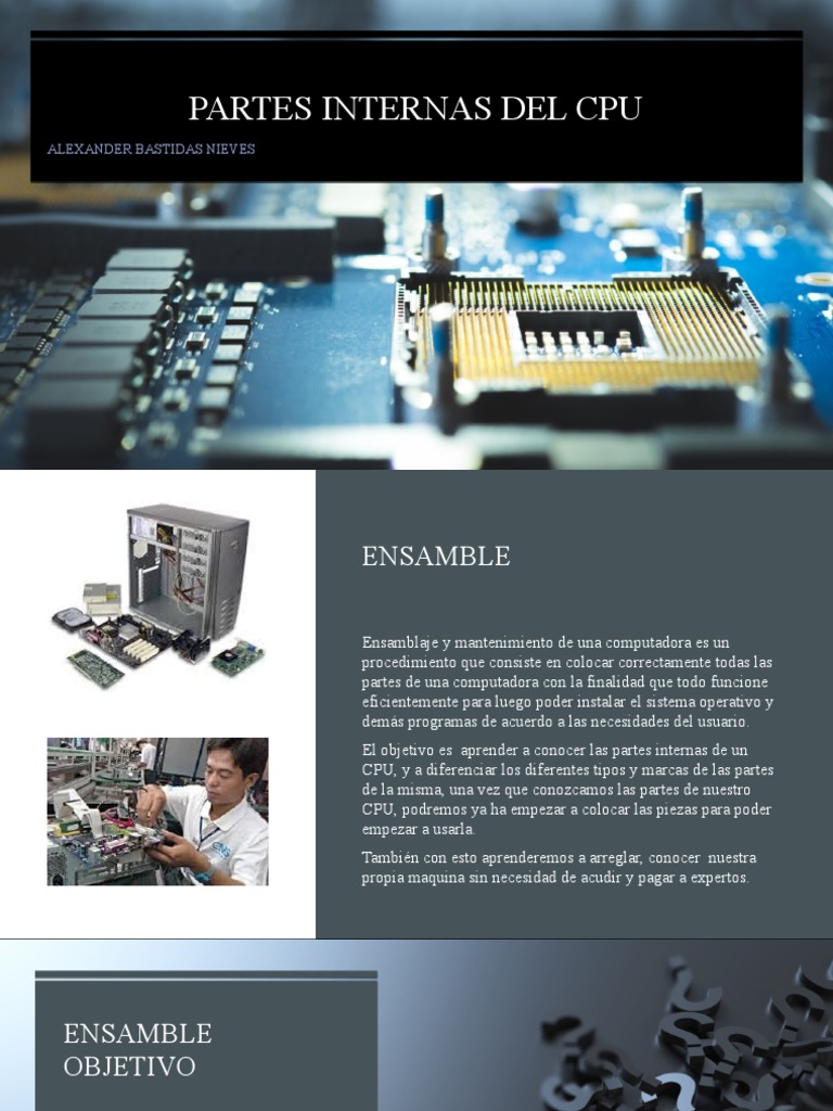 Partes Internas Del Cpu | PDF | Hardware de la computadora | Informática