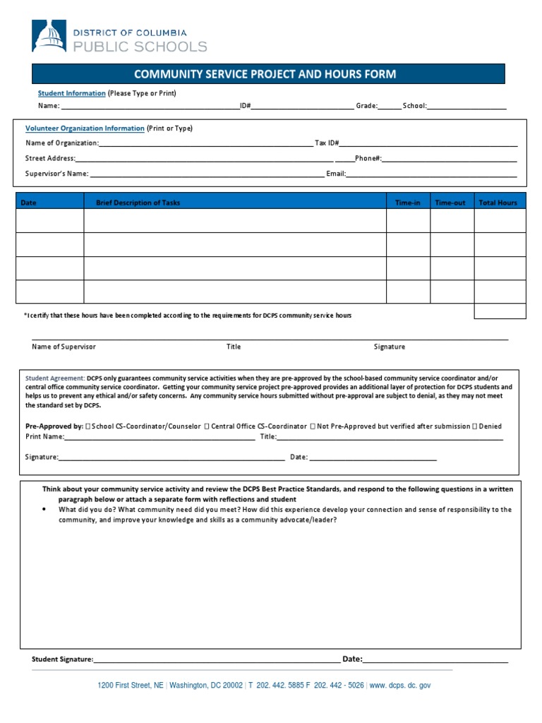 Fillable CSH Form | Learning | Business