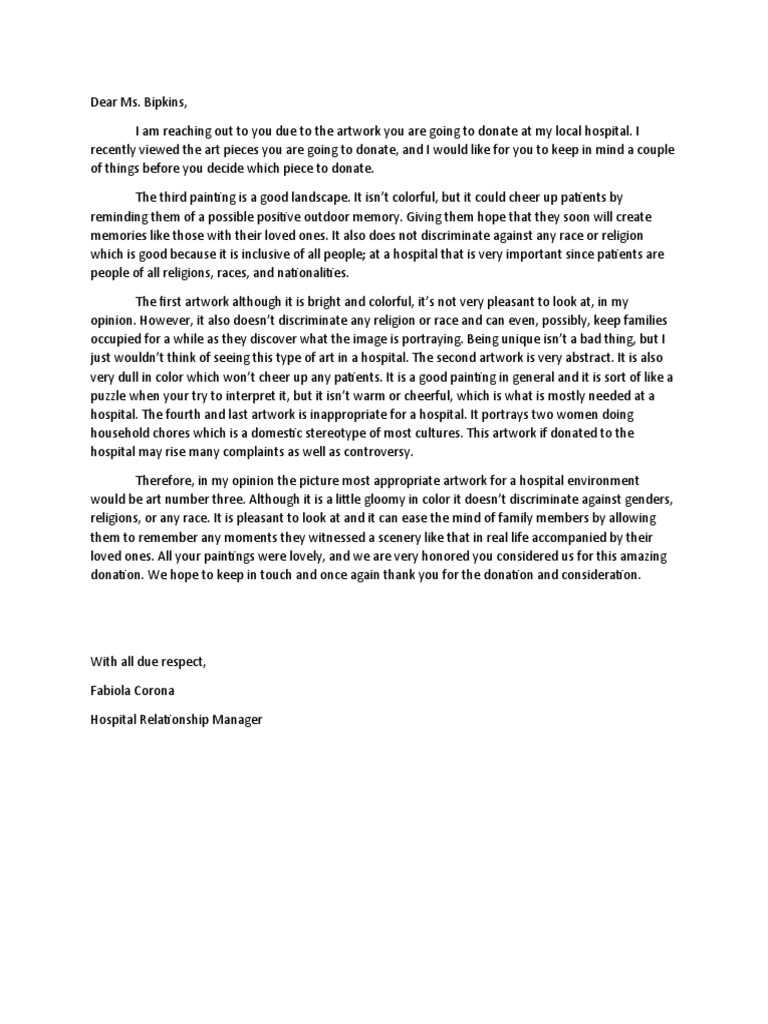 Letter To Flavia Bipkin | PDF