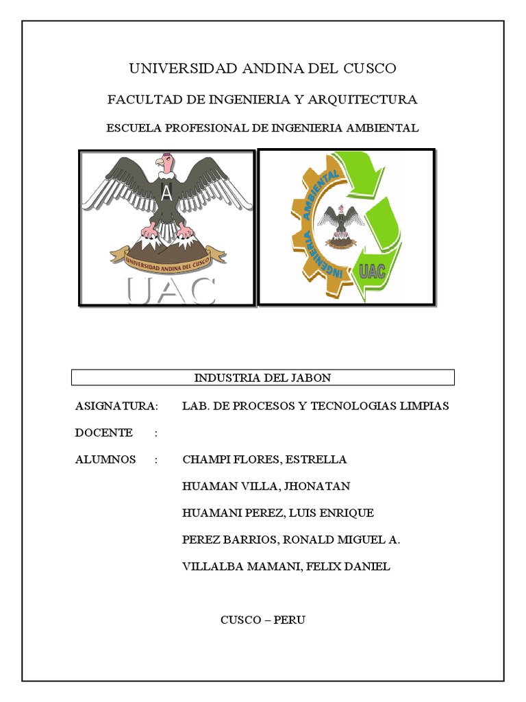 Indistria Del Jabon - Laboratorio | PDF | Jabón | Sustancias químicas