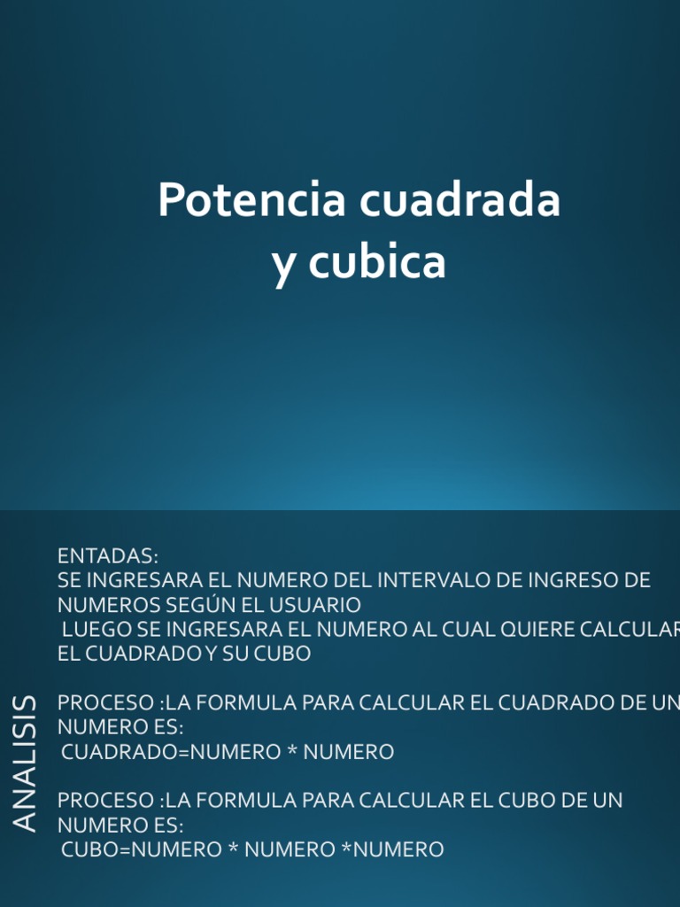 Potencia Cuadrada y Cubica | PDF