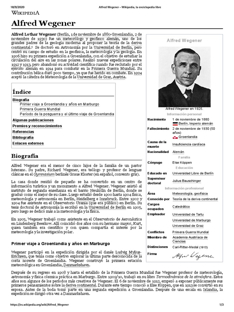 Alfred Wegener | PDF | Science | Geología