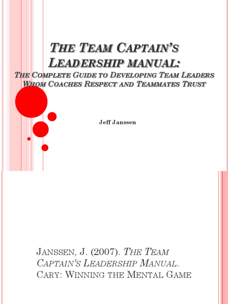 The Team Captains Leadership Manual PDF | PDF | Servant Leadership ...