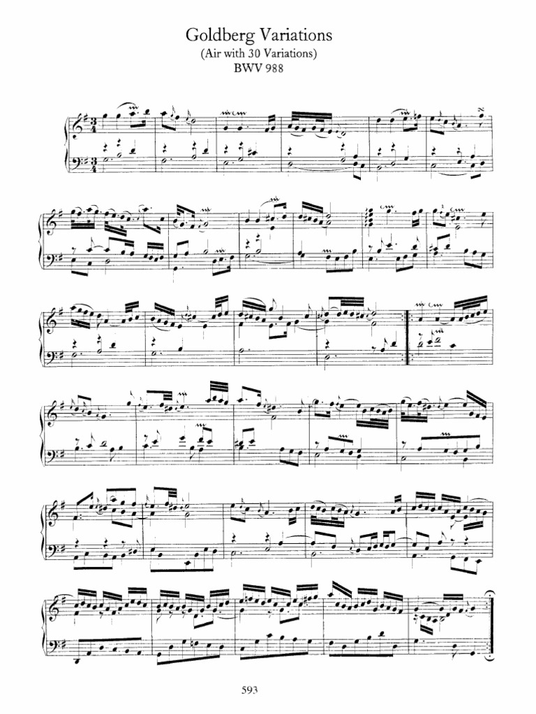 Goldberg Variations BWV 988 Analysis | PDF