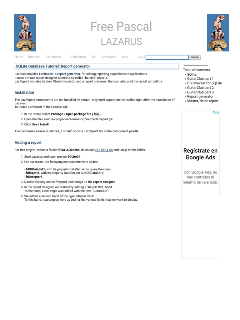 Lazarus - Reports With LazReport PDF | PDF | Computer Programming | Application Software