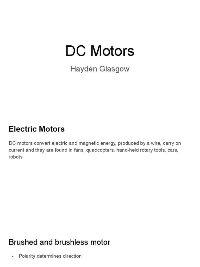 DC Motors | PDF