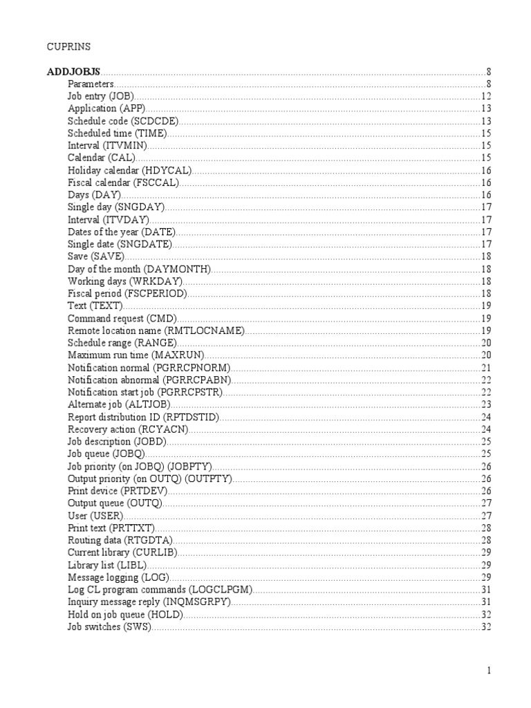 AS400 Advanced Job Schedule For Iseries Commands | PDF | Parameter (Computer Programming ...