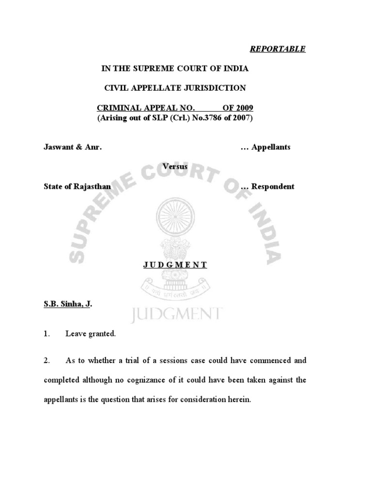 Sessions Judge Cannot Directly Take Cognizance Committal Proceedings Necessary Except in 309 ...