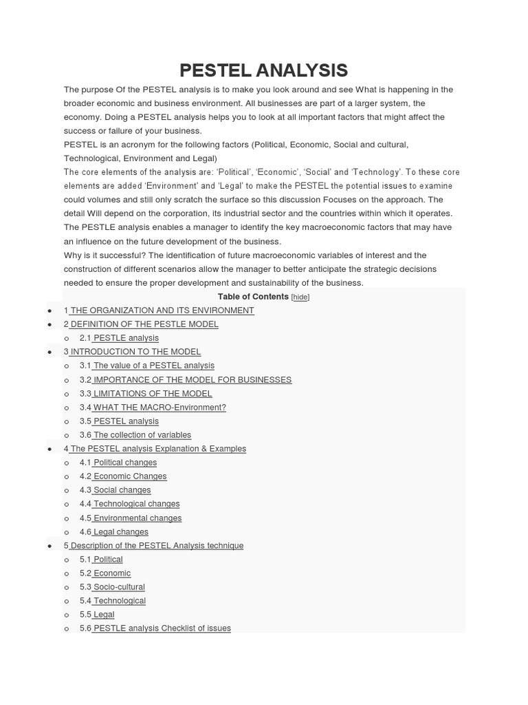 7 - Pestel Analysis | PDF | Swot Analysis | Economics