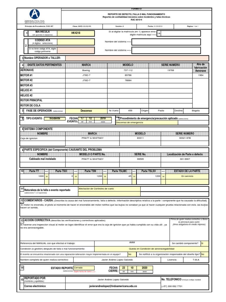Rac 8010-4 Javier Lopez 1023 | PDF | Aeronave | Transporte