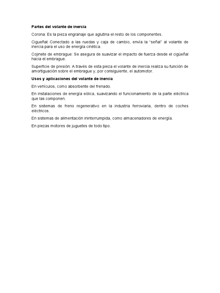 Partes Del Volante de Inercia | PDF