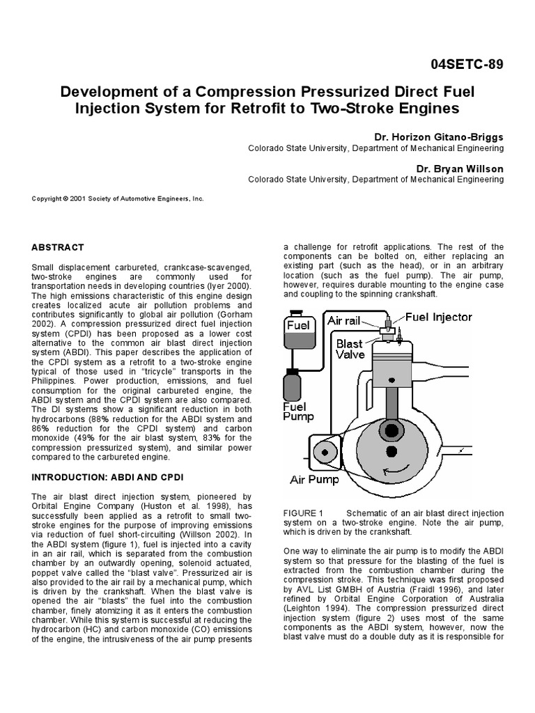 Development of A Compression Pressurized Direct Fuel Injection System ...