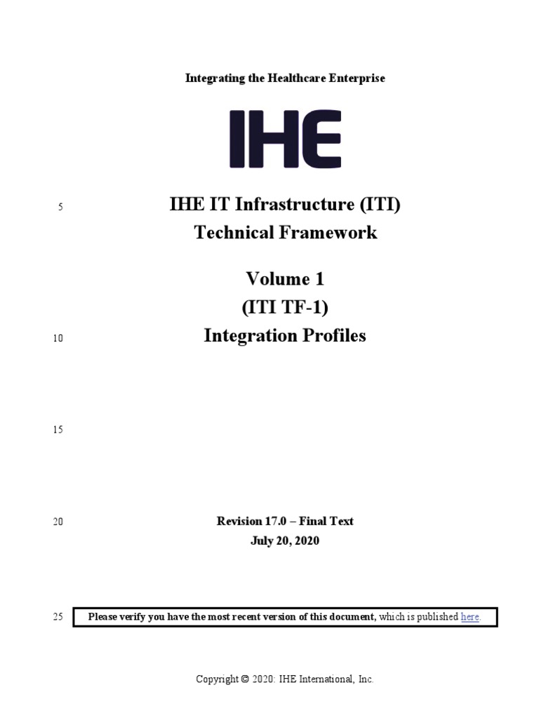 IHE ITI TF Vol1 | PDF | Use Case | Privacy