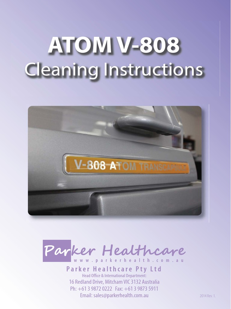 Atom Cleaning Instructions | PDF | Equipment | Manufactured Goods