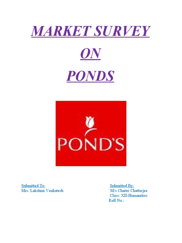 Market Survey ON Ponds | PDF | Sales | Brand