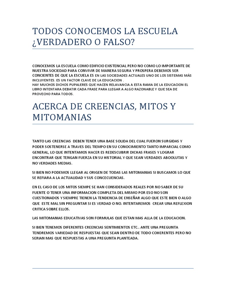 Resumen Del Libro Mitomanias De La Educacion Argentina Pdf