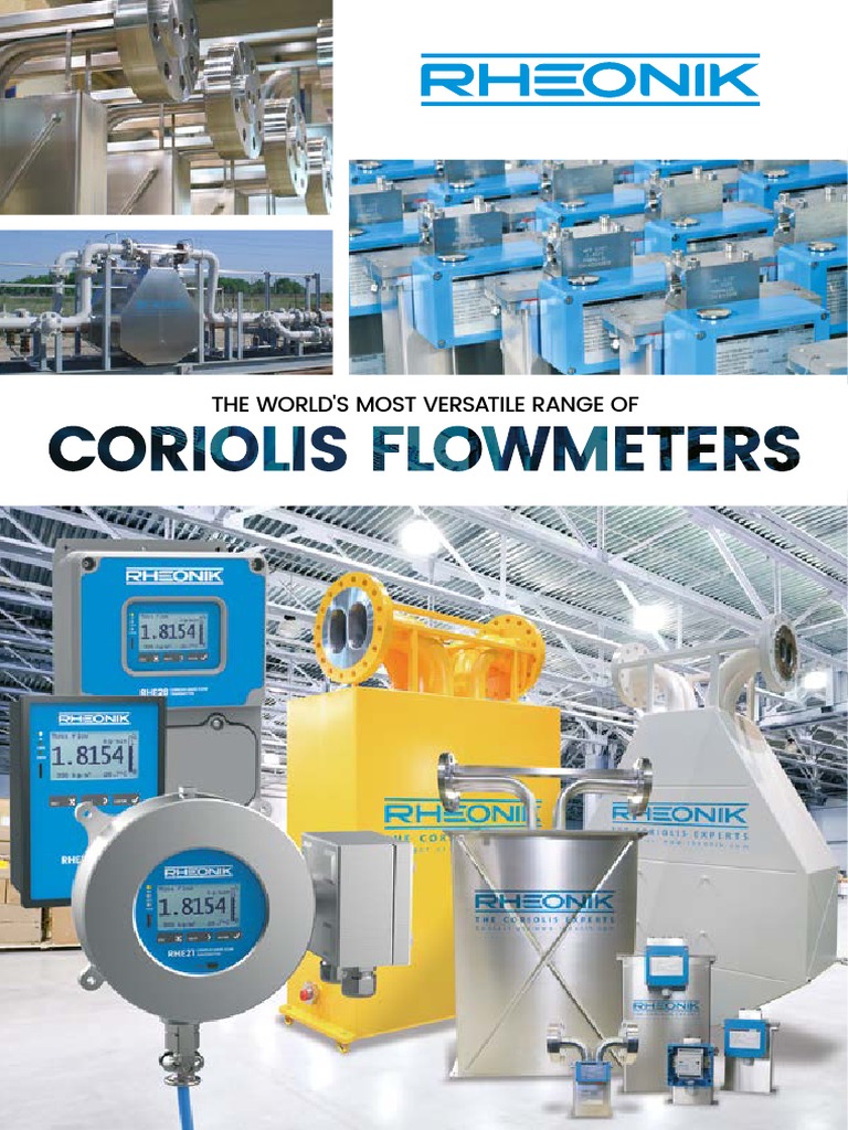 Rheonik Coriolis Brochure - A4 | PDF | Flow Measurement | Calibration