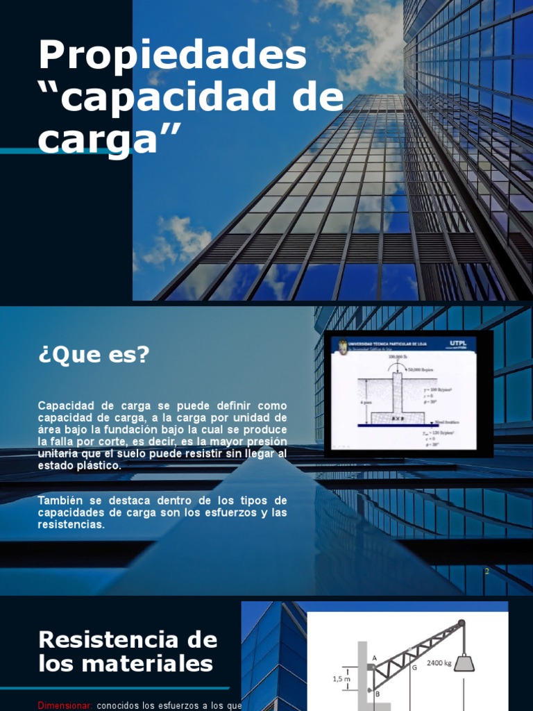 Propiedades Capacidad de Carga | PDF | Doblar | Resistencia de materiales