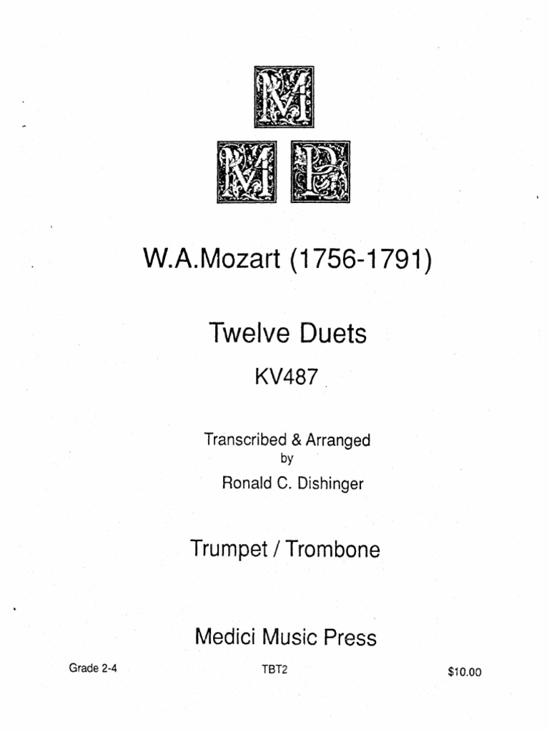 Mozart 12 Duets KV487 | PDF