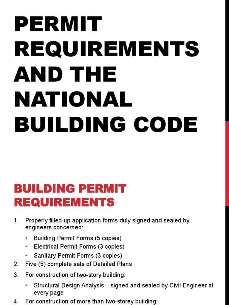 NBC Building Permit Requirements Guide | PDF | Economic Sectors ...