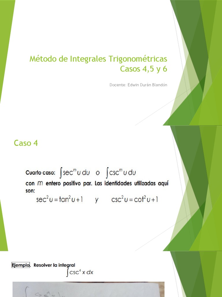 Método de Integrales Trigonométricas | PDF