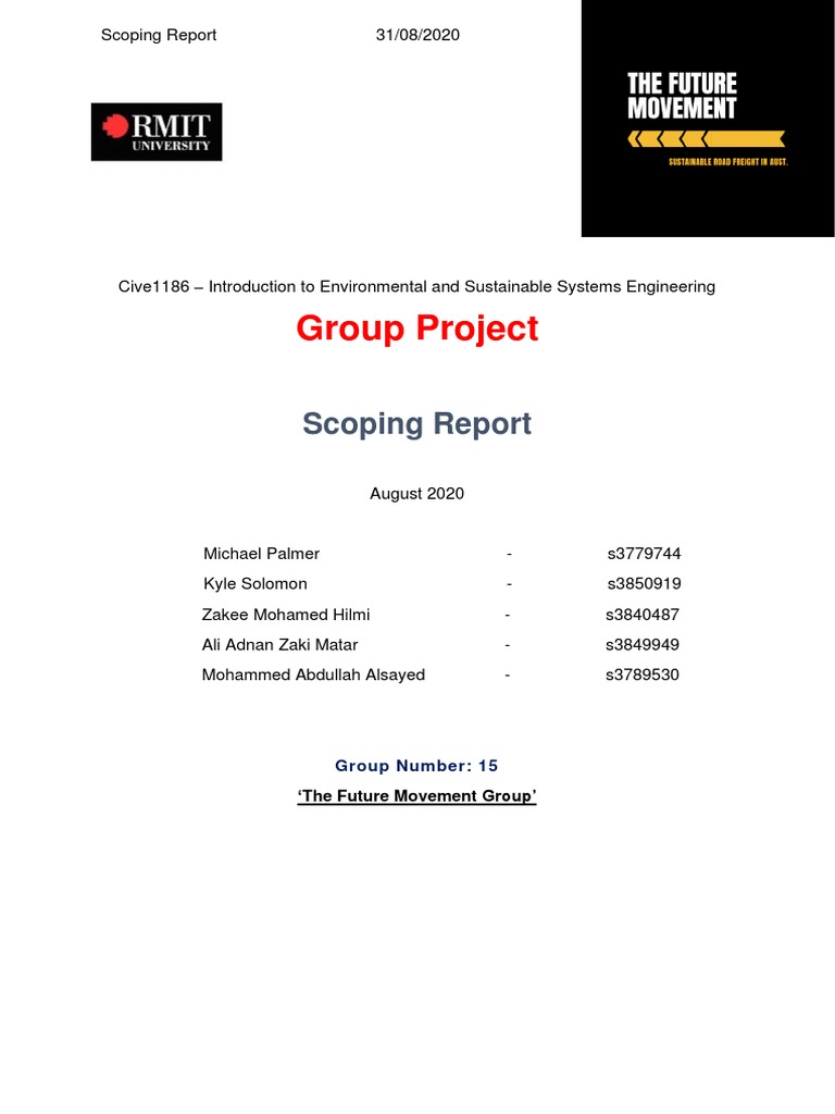 Group Project: Scoping Report | PDF | Sustainability | Efficient Energy Use