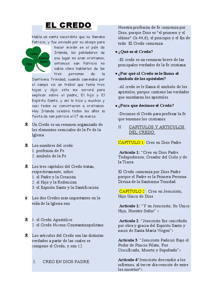 Explicación del Credo en 12 Artículos | PDF | Cristo (título ...