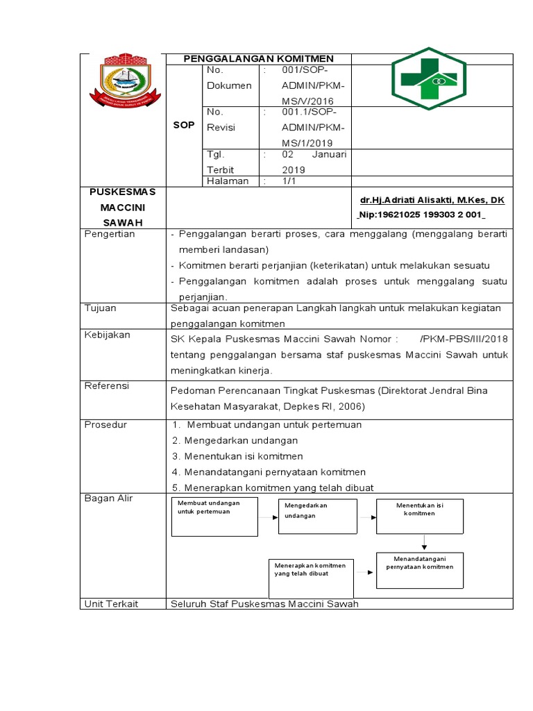 Sop Penggalangan Komitmen | PDF