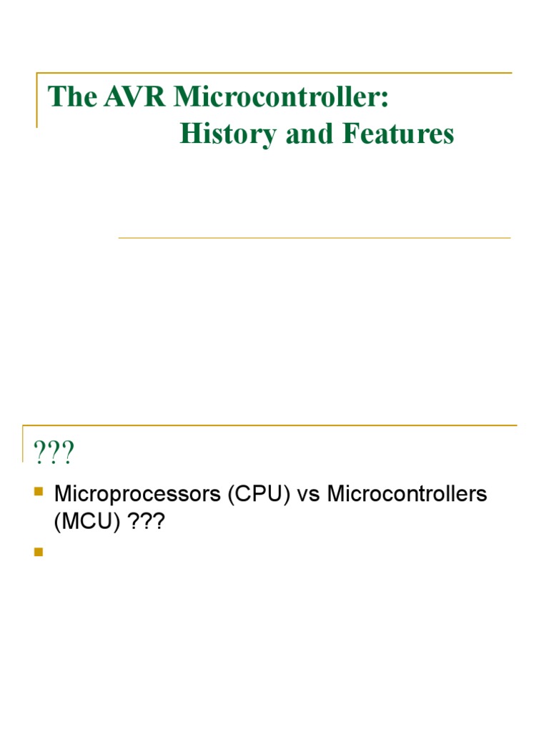 Microcontroller History and Features | PDF | Microcontroller | Microprocessor