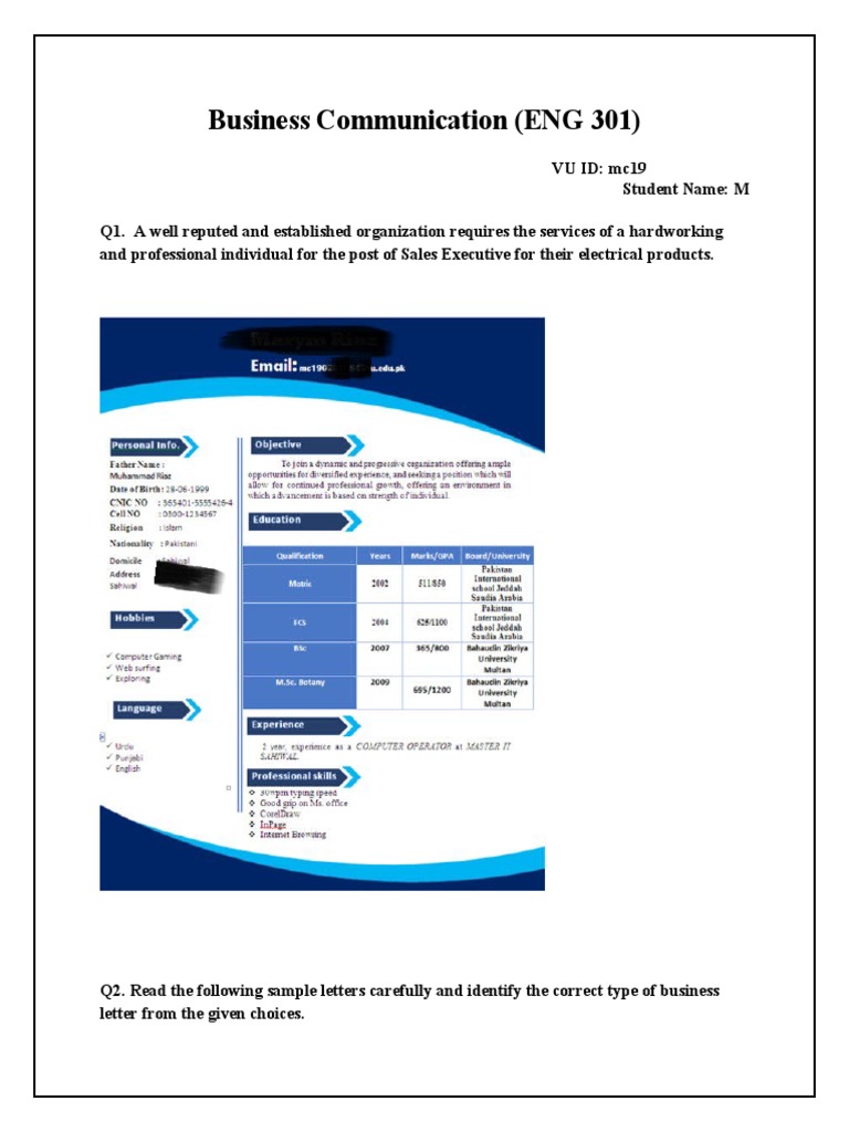 ENG301 Assignment Solution 2 | PDF