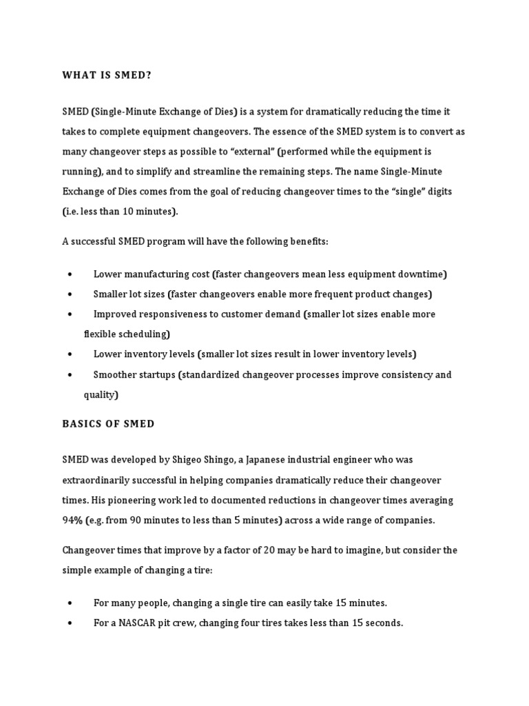 What Is Smed | PDF | Business