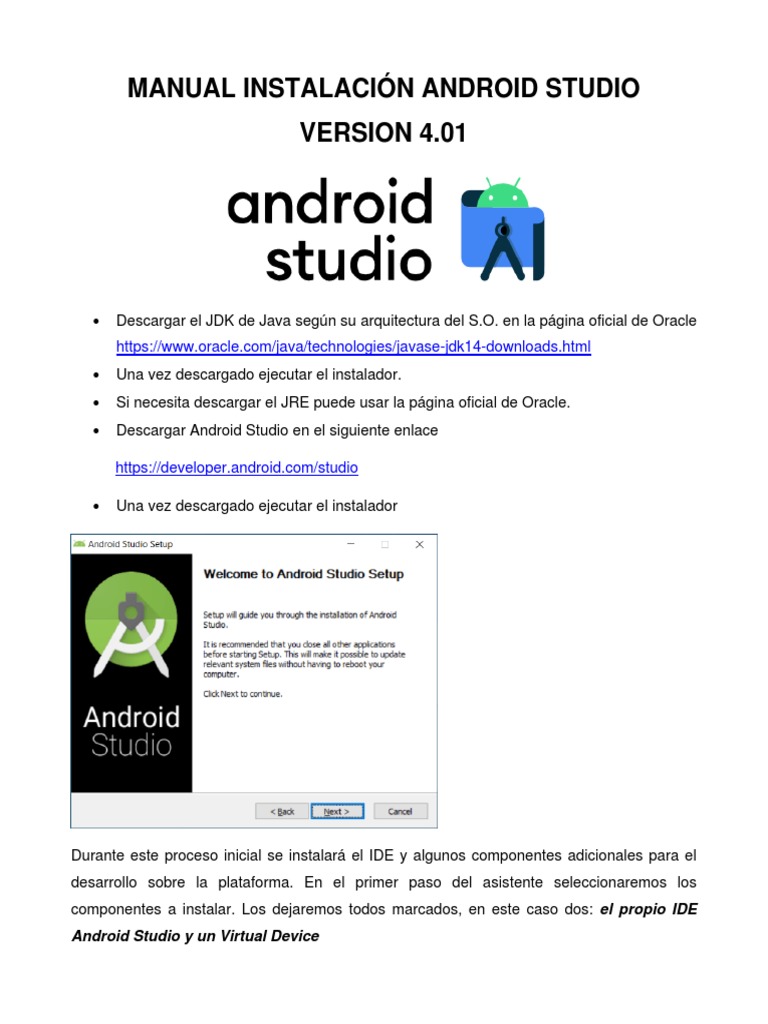 Manual Instalacion Android Studio 4.0.1 para Windows | PDF | Android ...
