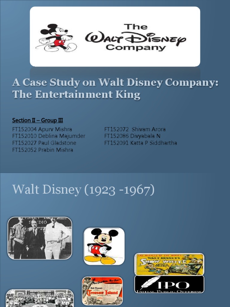 Walt Disney Company Case Study Analysis | PDF | The Walt Disney Company ...